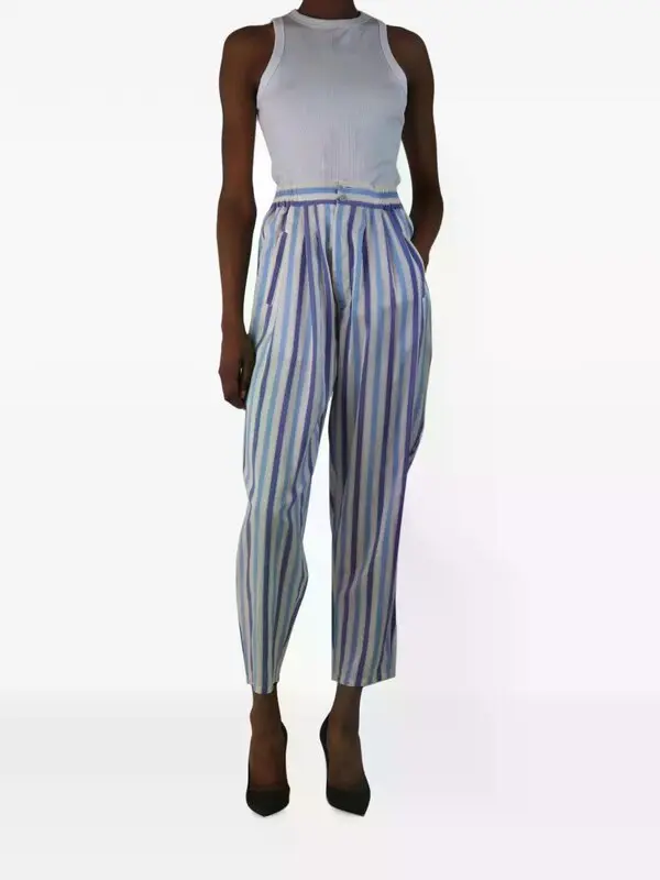 Thierry Colson Striped Pleated Trousers