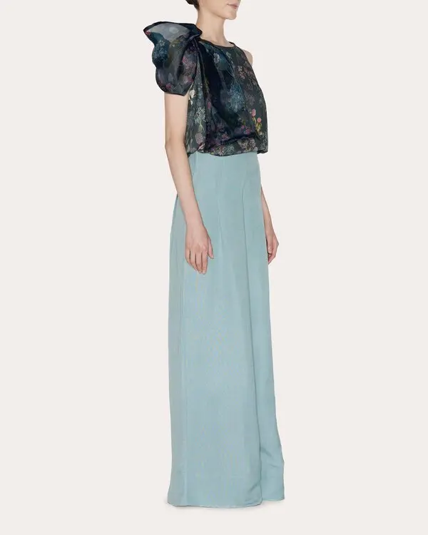 LIA COHEN Timeless Linen Pleated Wide-leg Pants