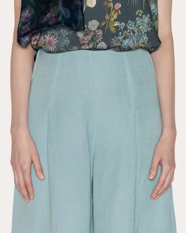 LIA COHEN Timeless Linen Pleated Wide-leg Pants