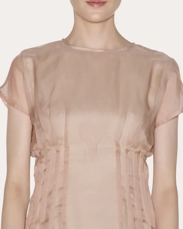 LIA COHEN Silk Organza Midi Dress