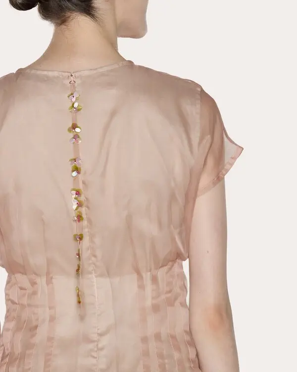 LIA COHEN Silk Organza Midi Dress