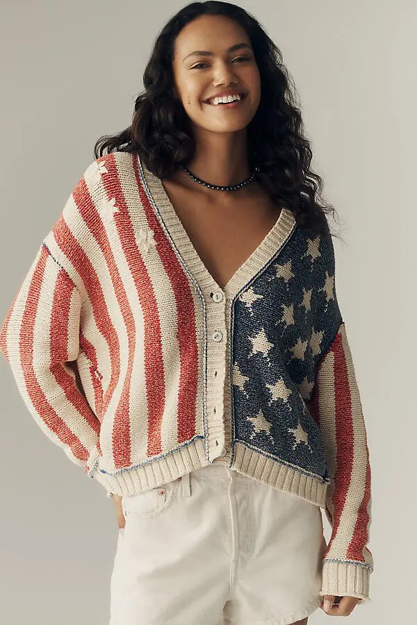 PILCRO Overd Stars & Stripes Cardigan