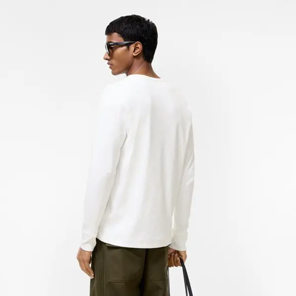 Burberry Long-sleeve Cotton Top - Chalk
