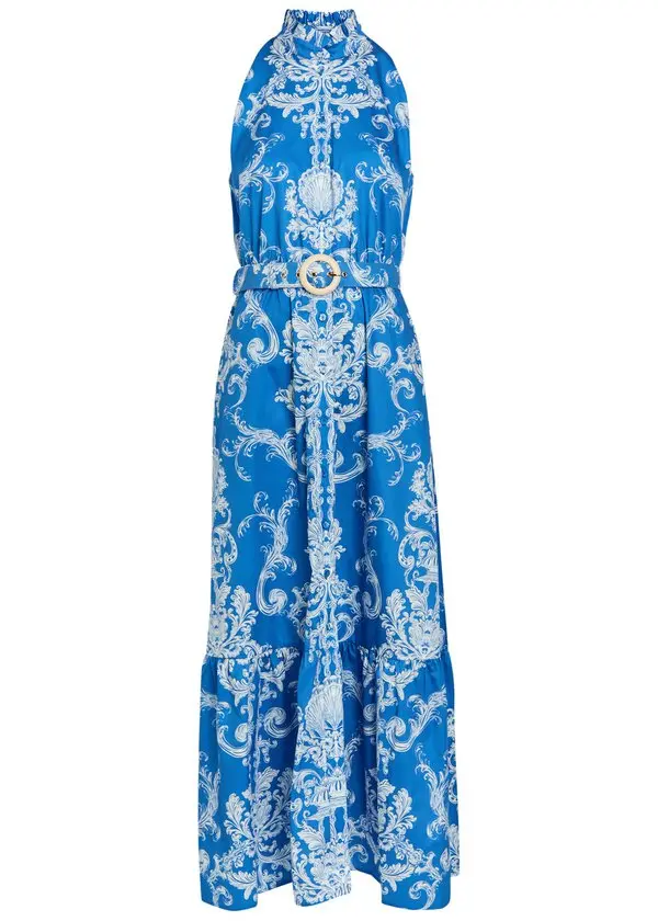 Borgo De Nor Biba Printed Cotton Maxi Dress