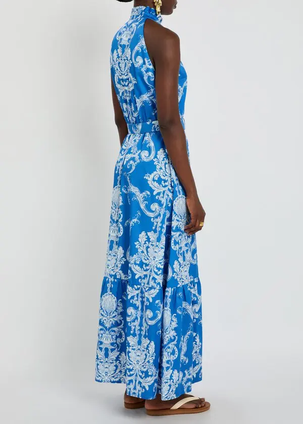 Borgo De Nor Biba Printed Cotton Maxi Dress
