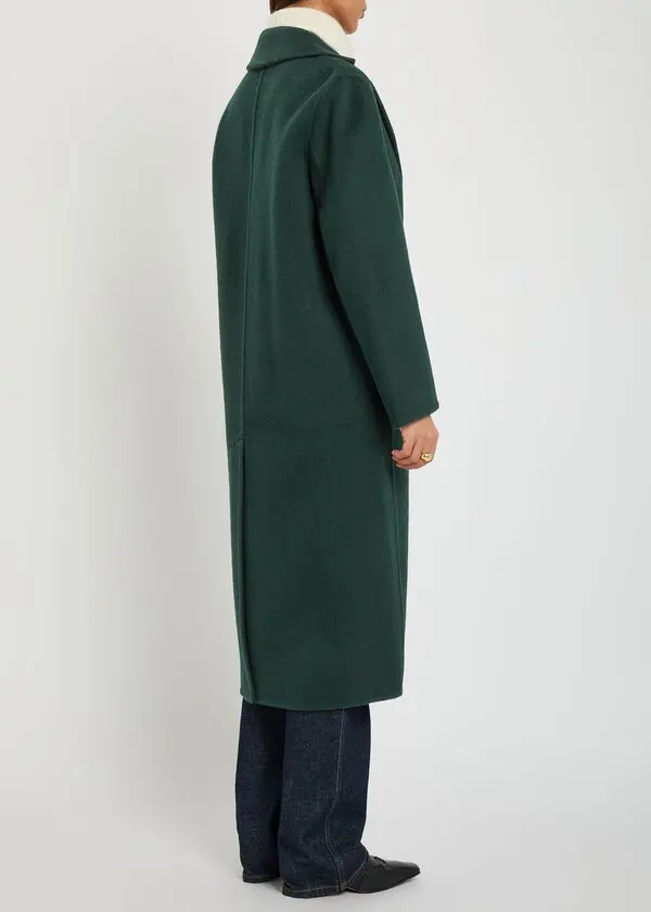 Vince Single-breasted Wool-blend Coat - Green