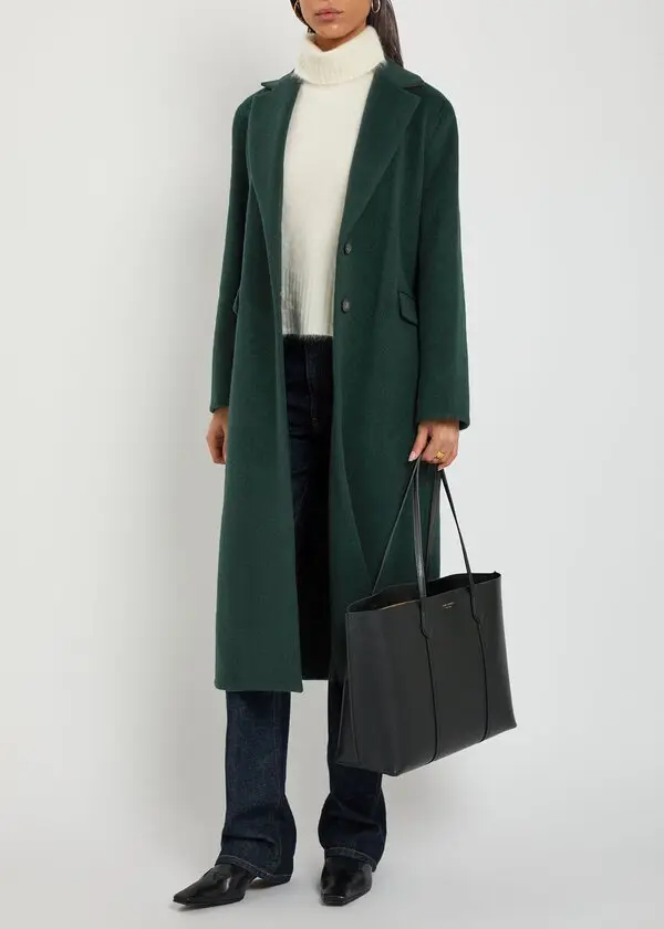 Vince Single-breasted Wool-blend Coat - Green