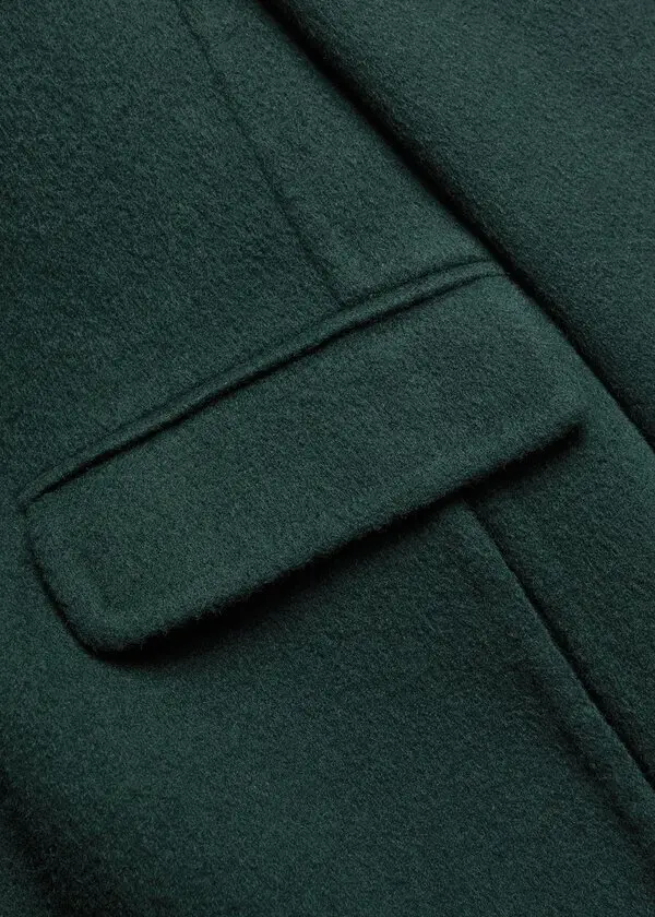 Vince Single-breasted Wool-blend Coat - Green