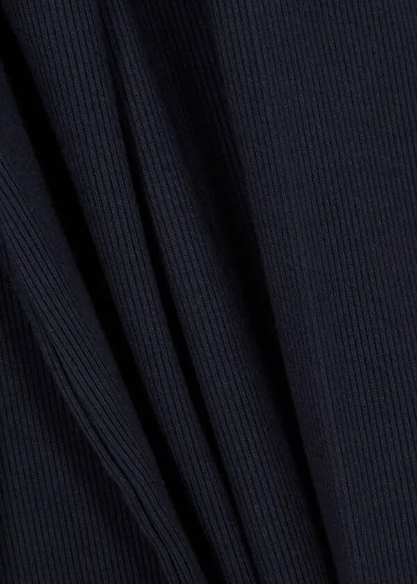 Vince Ribbed Stretch-jersey Crewneck Top - Navy
