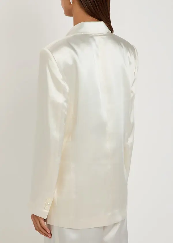 Giuliva Heritage The Anna Double-breasted Satin Blazer