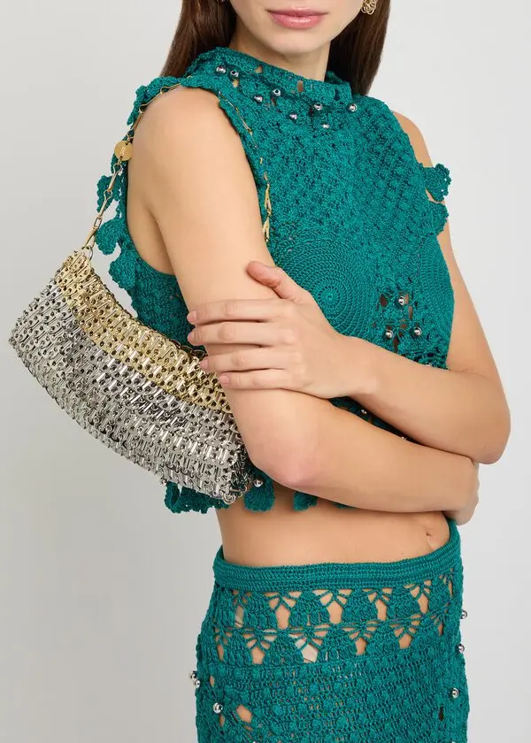 Rabanne 1969 Skyline Two-tone Disc Shoulder Bag