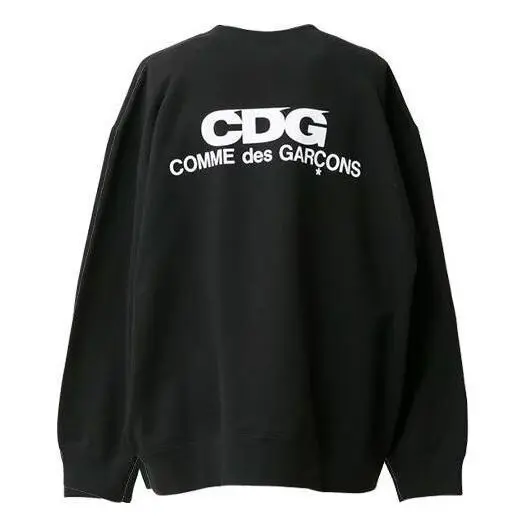 Play Comme Des Garcon Logo Oversized Sweatshirt - Black