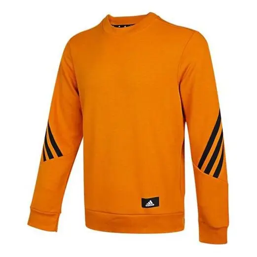 Adidas Stripe Sports Round Neck Pullover - Yellow