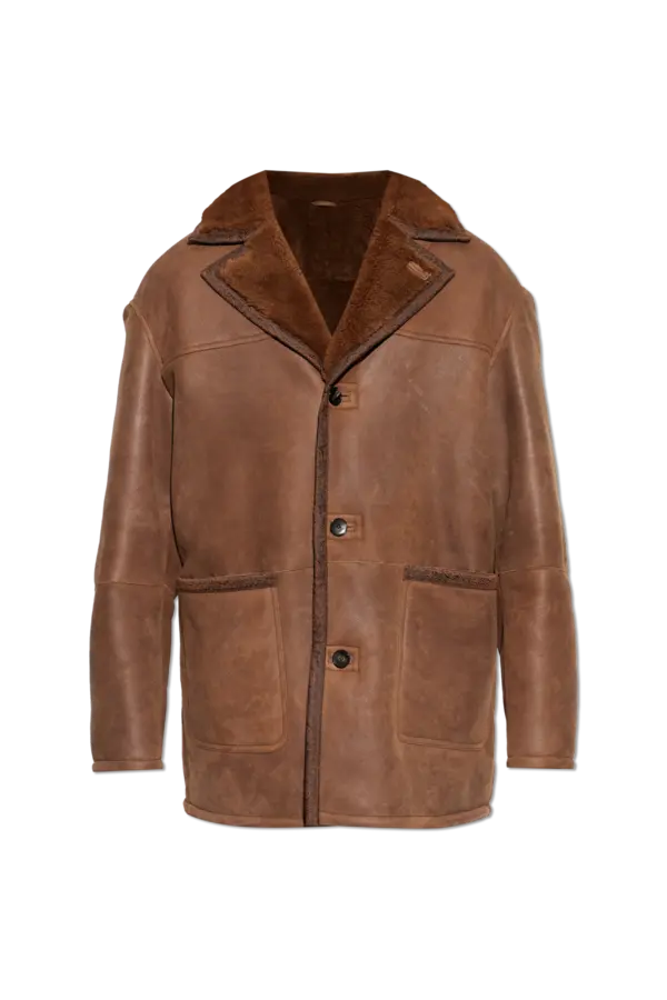 Etro Sheepskin Coat With Pockets - Brown