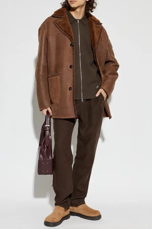 Etro Sheepskin Coat With Pockets