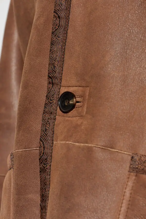 Etro Sheepskin Coat With Pockets