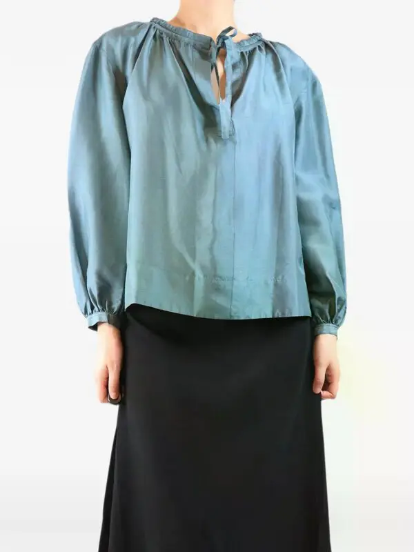 Soeur Tie-neck Long Sleeve Blouse