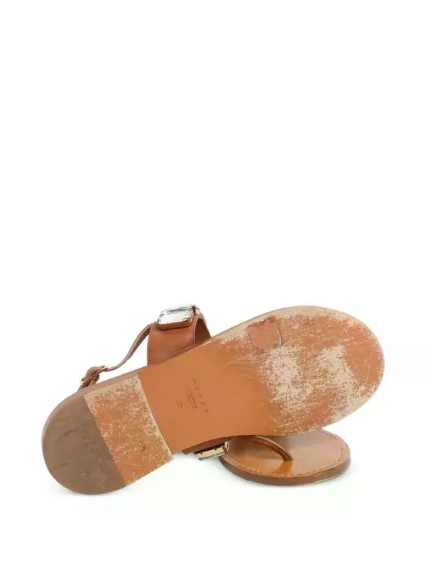 Marni Crystal Embellishment T-strap Slingback Sandals