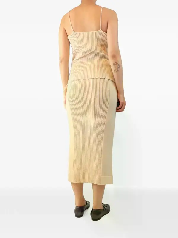JIL SANDER Rib-knit Zip-up Set - Neutrals