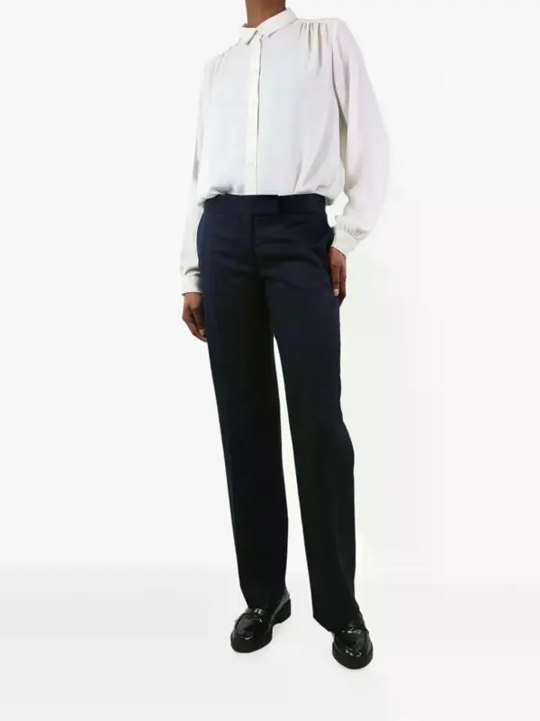 Stella McCartney Navy Wool Tailored Straight-leg Trousers