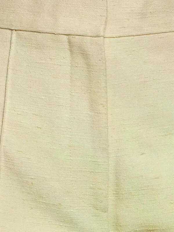 Dior Beige Silk Pressed Crease Trousers