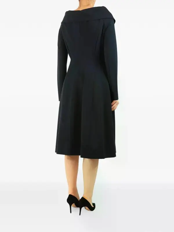 Dorothee Schumacher Navy Off-shoulder Midi Dress