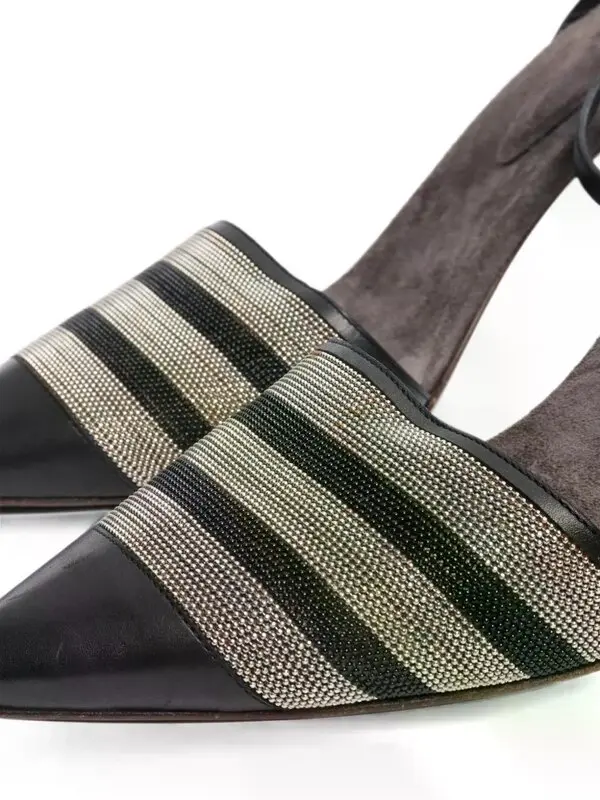 Brunello Cucinelli Beaded Ankle-strap Pumps