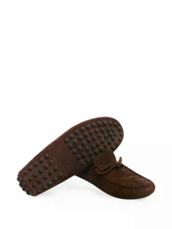 TOD'S Gommino Bow Detail Loafers - Brown