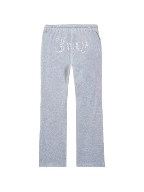 Juicy Couture Track Pants With Diamanté Logo - Grey