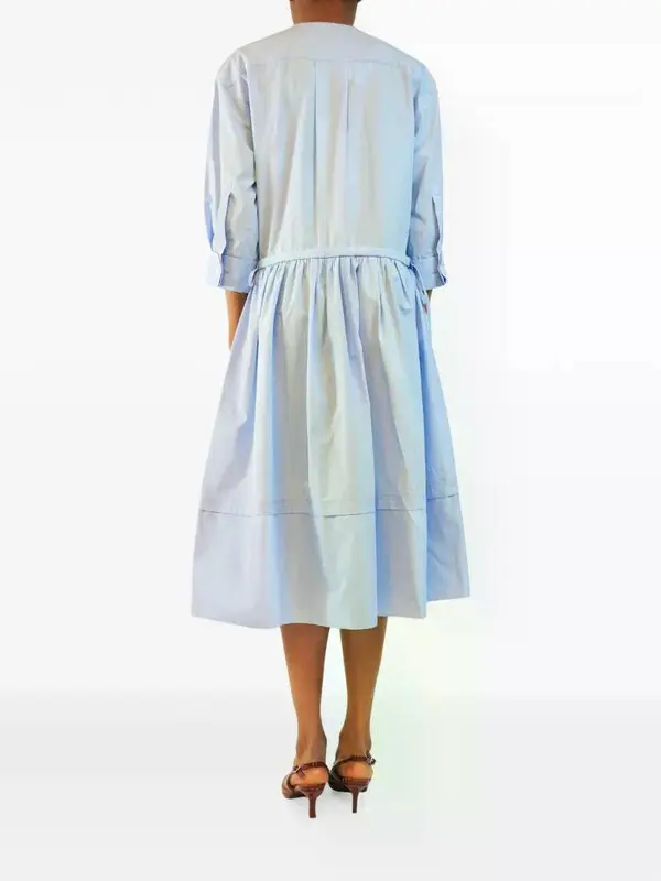 Marni Drawstring Waist Poplin Midi Dress