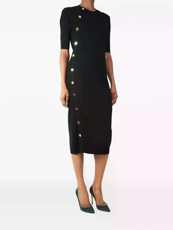 Altuzarra Button-front Rib-knit Midi Dress