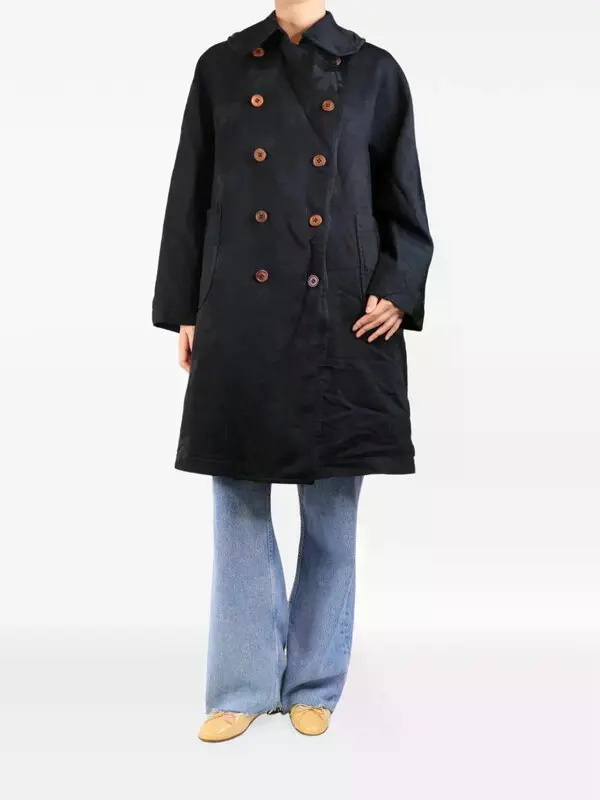 Comme Des Garçons Double-breasted Jacquard Coat