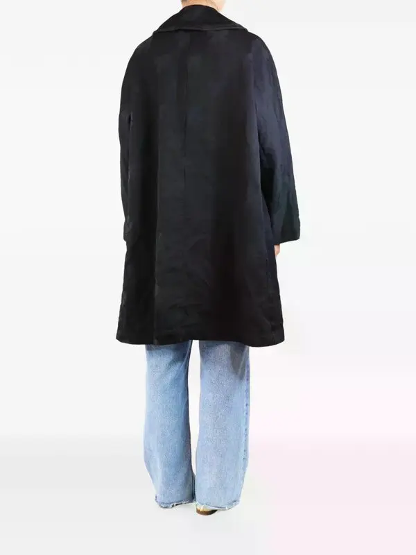 Comme Des Garçons Double-breasted Jacquard Coat