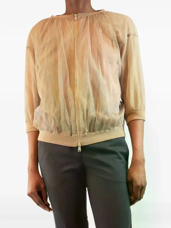 Brunello Cucinelli Tulle Zip-up Jacket