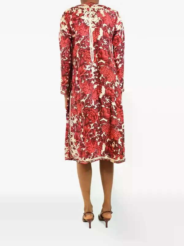 PAUL SMITH VINTAGE Embroidered Silk Midi Dress