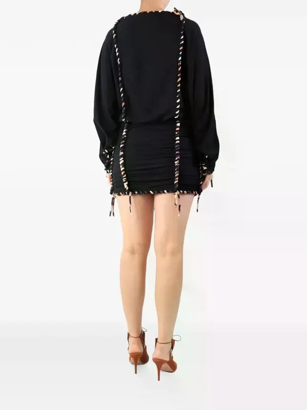 ISABEL MARANT VINTAGE Zina Batwing-sleeve Mini Dress