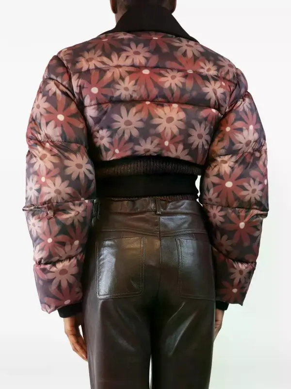 Jacquemus Cropped Floral Puffer Jacket