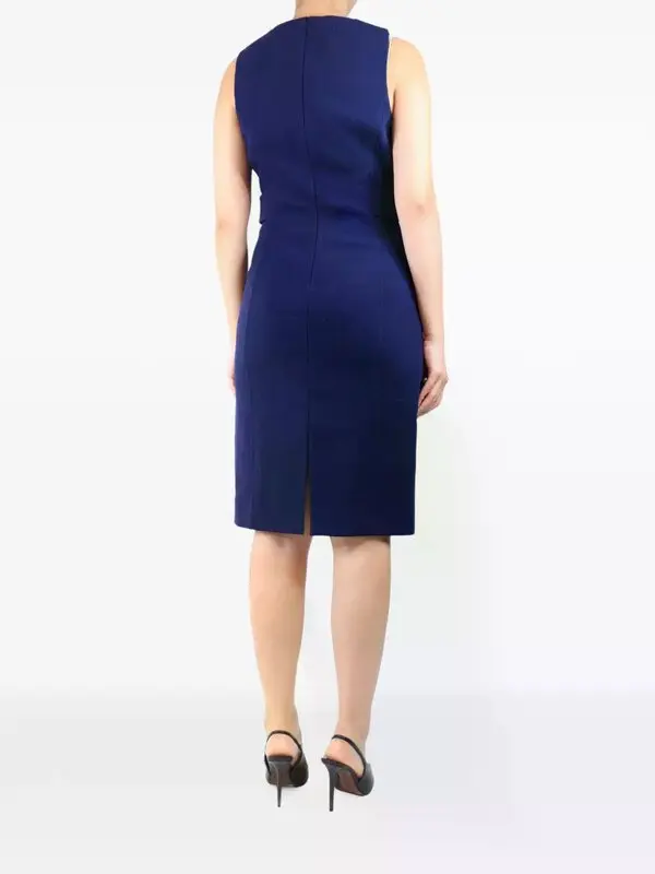 Michael Kors Sleeveless Buttoned Tabs Midi Dress