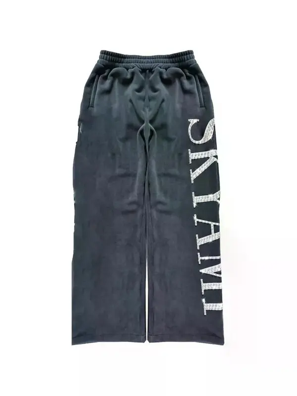 77 STUDIOS Skyami Rhinestone Embellished Track Pants
