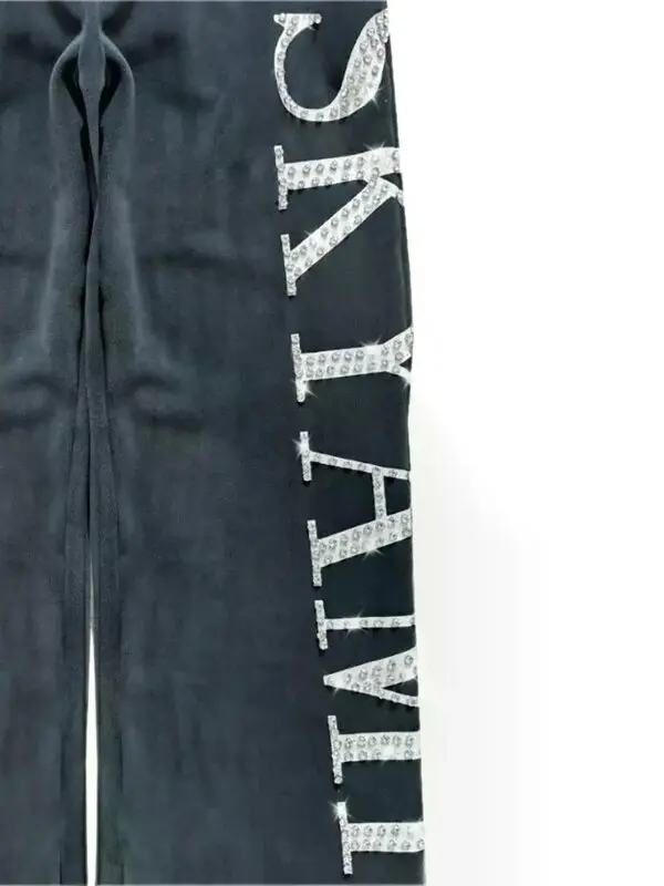 77 STUDIOS Skyami Rhinestone Embellished Track Pants