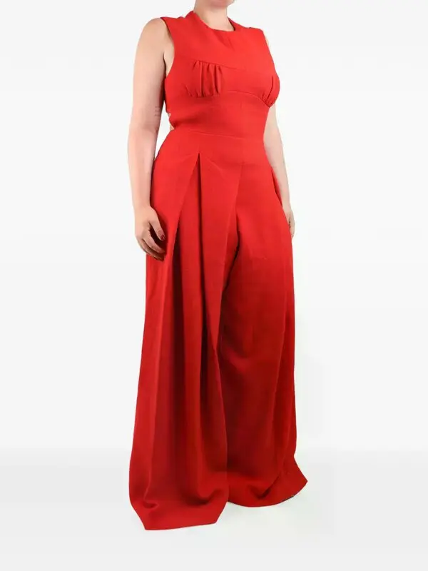 EMILIA WICKSTEAD Wool Crepe Wide-leg Jumpsuit