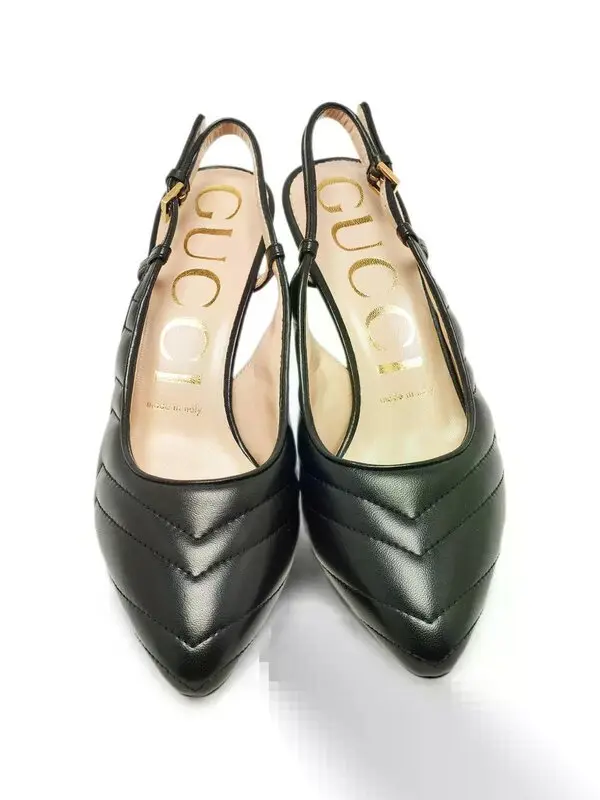Gucci Matelassé Slingback Pumps