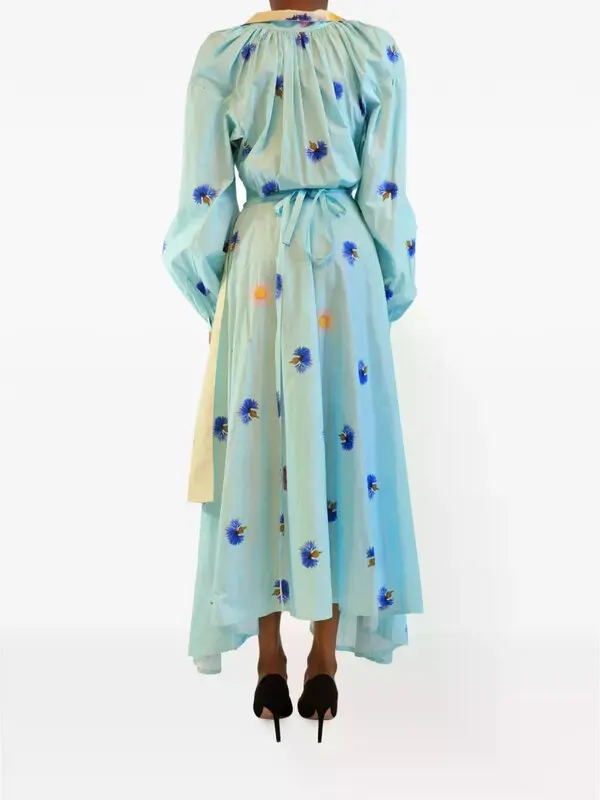 Natasha Zinko Floral Print Wrap Maxi Dress