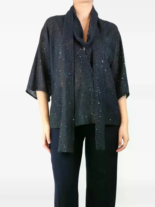 Brunello Cucinelli Sequined Snap-button Blouse
