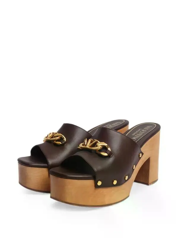 Valentino Garavani Vlogo Chain Platform Mules