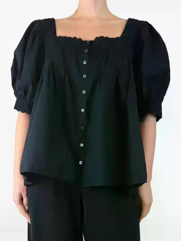 DÔEN Cotton Off-shoulder Puff Sleeve Blouse