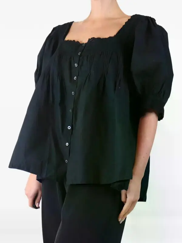 DÔEN Cotton Off-shoulder Puff Sleeve Blouse