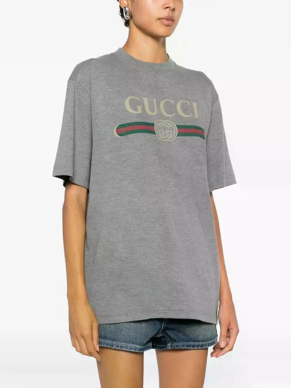 Gucci Interlocking G Web-stripe T-shirt
