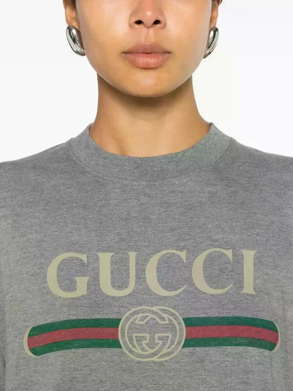 Gucci Interlocking G Web-stripe T-shirt