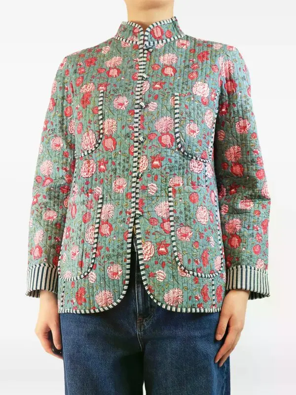 MARIA DORA Matilda Quilted Floral-print Jacket